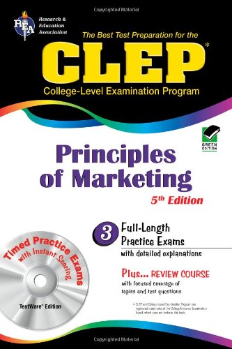 CLEP Principles of Marketing w/ CD-ROM (CLEP Test Preparation): Finch ...