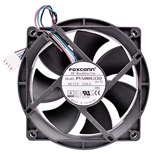 PVA080G12Q Foxconn 8cm 8025 12V 0.65A chassis CPU big wind cooling fan ...