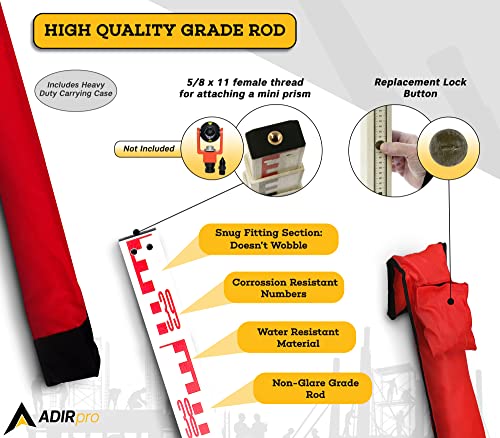 Snapklik.com : 4-Meter Fiberglass Grade Rod Metric, 4-Section ...