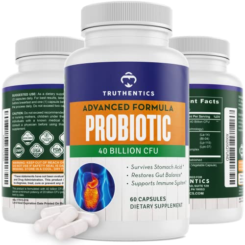 Snapklik.com : TRUTHENTICS Probiotic 40 Billion CFUs - Probiotics