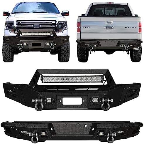 Amazon.com: TIOYAR Front + Rear Bumper Black Texture Compatible with 1997-2003 Ford F150 ...