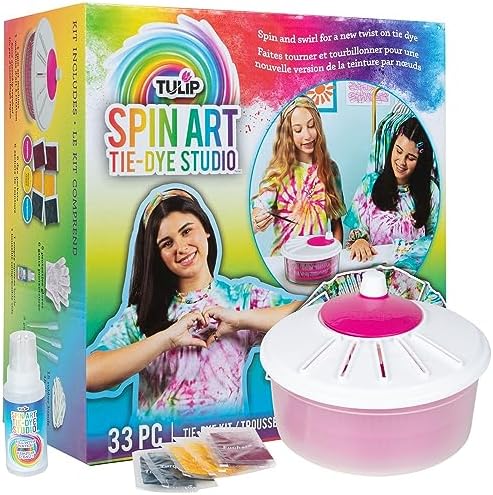 Amazon.com: Tulip One-Step Tie-Dye Spin Art Kit, Fashion DIY with ...