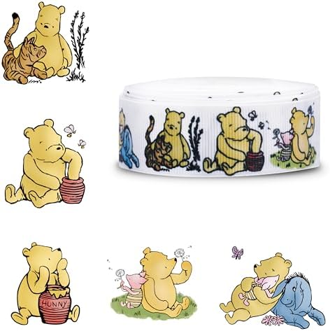Amazon.com: Winnie Ribbons 10 Yards Bear Ribbon for Decorations Baby ...
