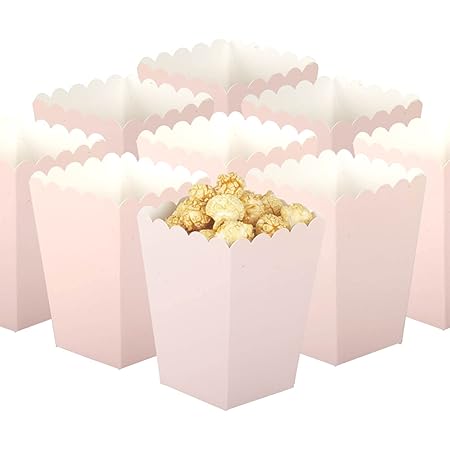 Amazon.com: AimtoHome Rose Gold Popcorn Boxes Mini Paper Popcorn Box ...