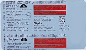 Sitacip M 50/500 - Strip of 10 Tablets : Amazon.in: Health & Personal Care