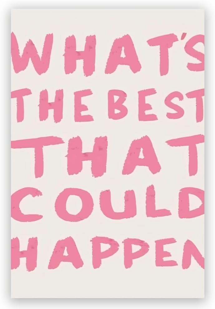 Amazon.com: Daily Reminder Positive Affirmations Light Pink Canvas Wall ...