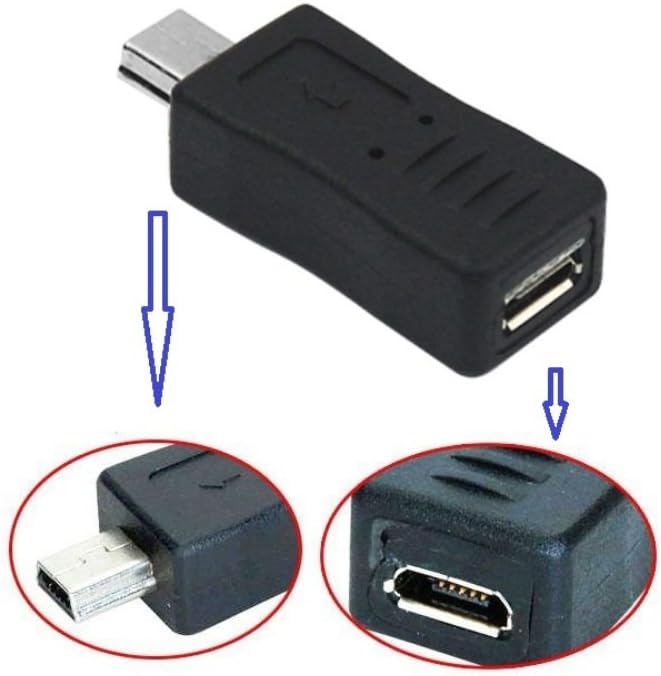 Paquet de 12 Adaptateur Cable Mini USB 2.0, Cable USB Female to Micro ...