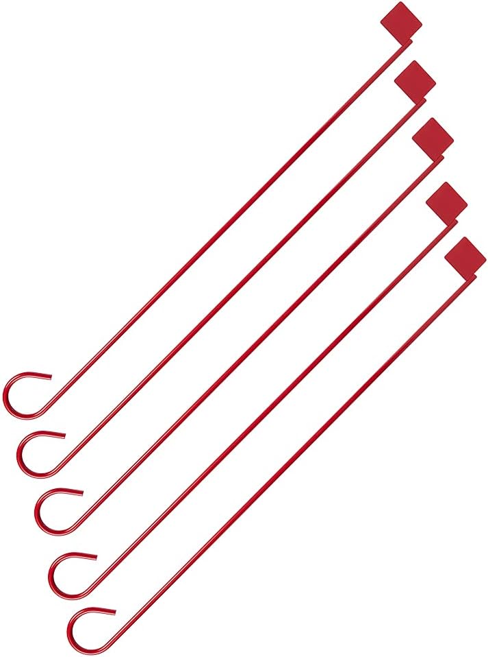 Amazon.com : Heavy Duty Steel Flag Fire Hydrant Marker with Red Powder ...