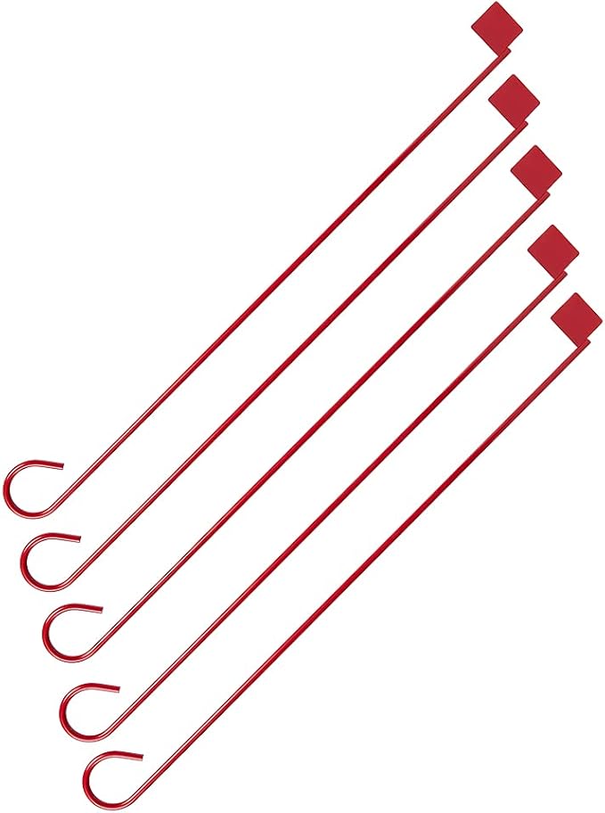 Amazon.com : Heavy Duty Steel Flag Fire Hydrant Marker with Red Powder ...