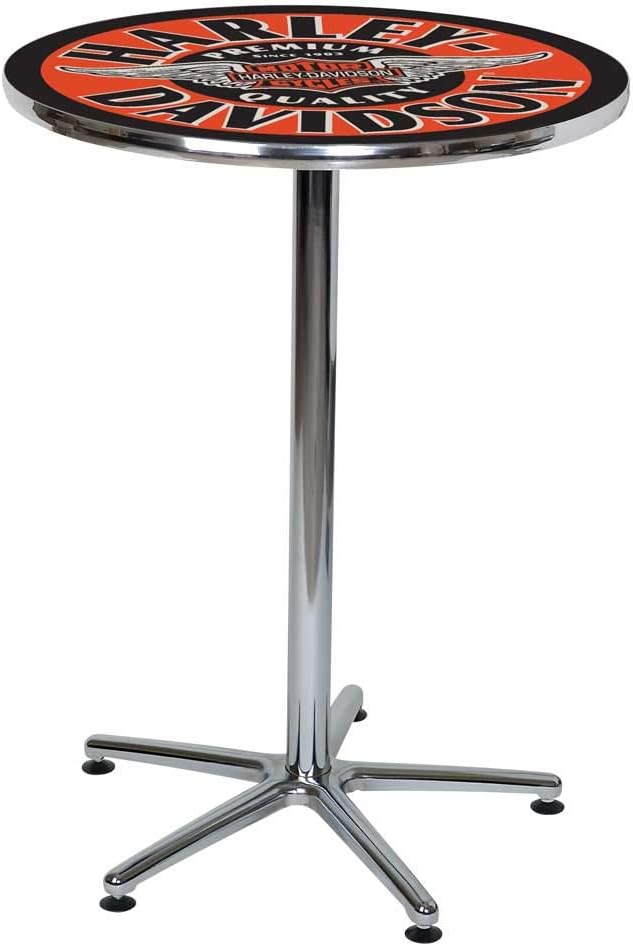 Amazon.com: Harley-Davidson Winged Bar & Shield Round Cafe Table ...