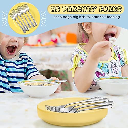 Snapklik.com : Stainless Steel Kids Forks, 6-Piece Toddlers Forks Safe ...
