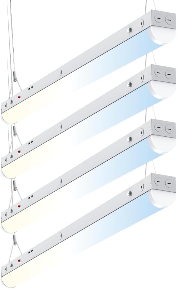Amazon.com: 4ft LED Linear Strip Light Fixture with 8W Emergency ...