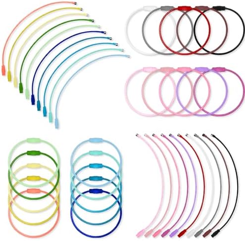 Amazon.com: 100 Pcs Stainless Steel Loops 6" Wire Key Chain Cable Large ...