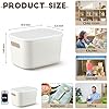 Amazon.com - Tuanse 8 Pieces White Plastic Storage Bins with Lids ...