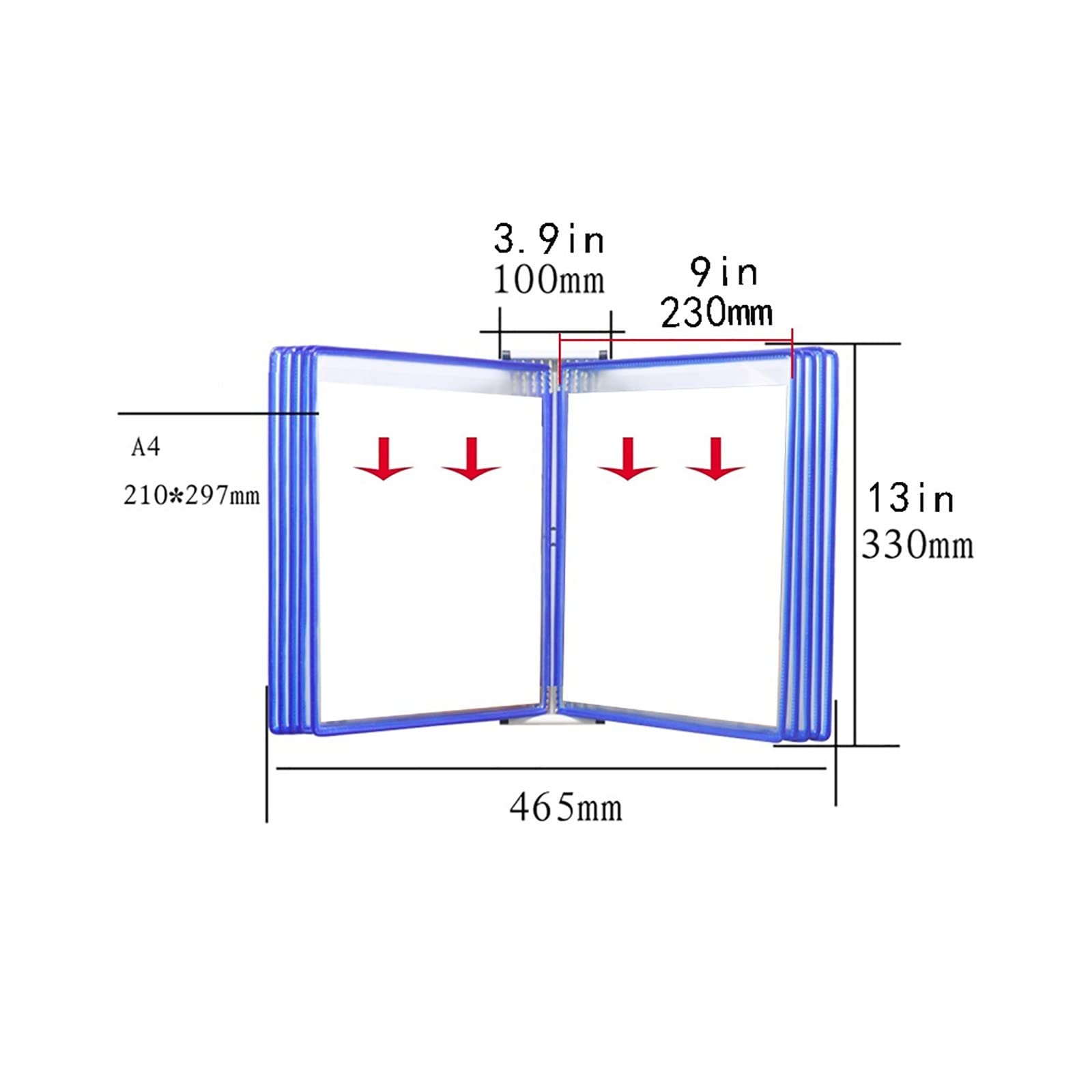 Wall Mounted Flip Chart Holder Tabletop Menu Flip Chart, Narrow Ring