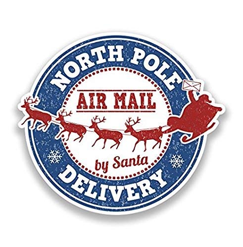 Amazon.com: 3 Pack - North Pole Air Mail Vinyl Sticker Graphic ...