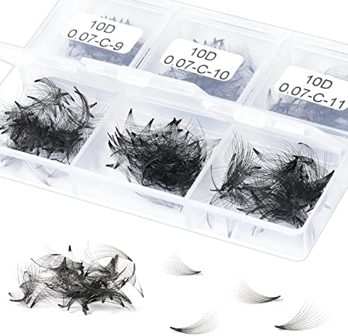 Amazon.com: Promade Fans Lashes 600 Pcs Loose Fans 10D 0.07mm C Curl ...