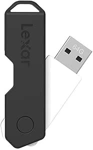 Amazon.com: Lexar JumpDrive TwistTurn2 64GB USB 2.0 Flash Drive, Black ...