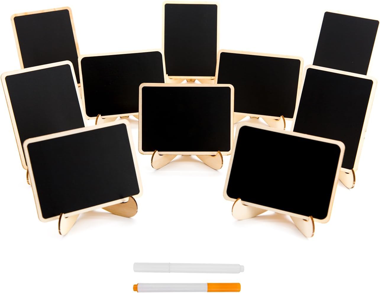 Amazon.com : Megrocle 12 Pack Mini Rectangle Wood Chalkboards ...