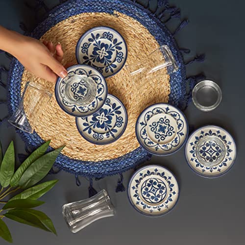 Snapklik.com : Karaca Zeher Blue Tea Service Set For 6 Person, Tea ...