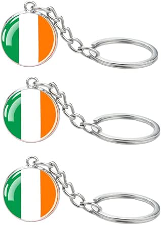 Amazon.com: LLBFHH 3 Pcs Ireland Flag Key Chain,Cool Keychain for Car ...