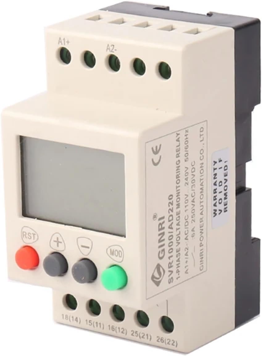 Amazon.com: SVR1000/AD220 LCD Display Single Phase Voltage Relay AC/DC ...