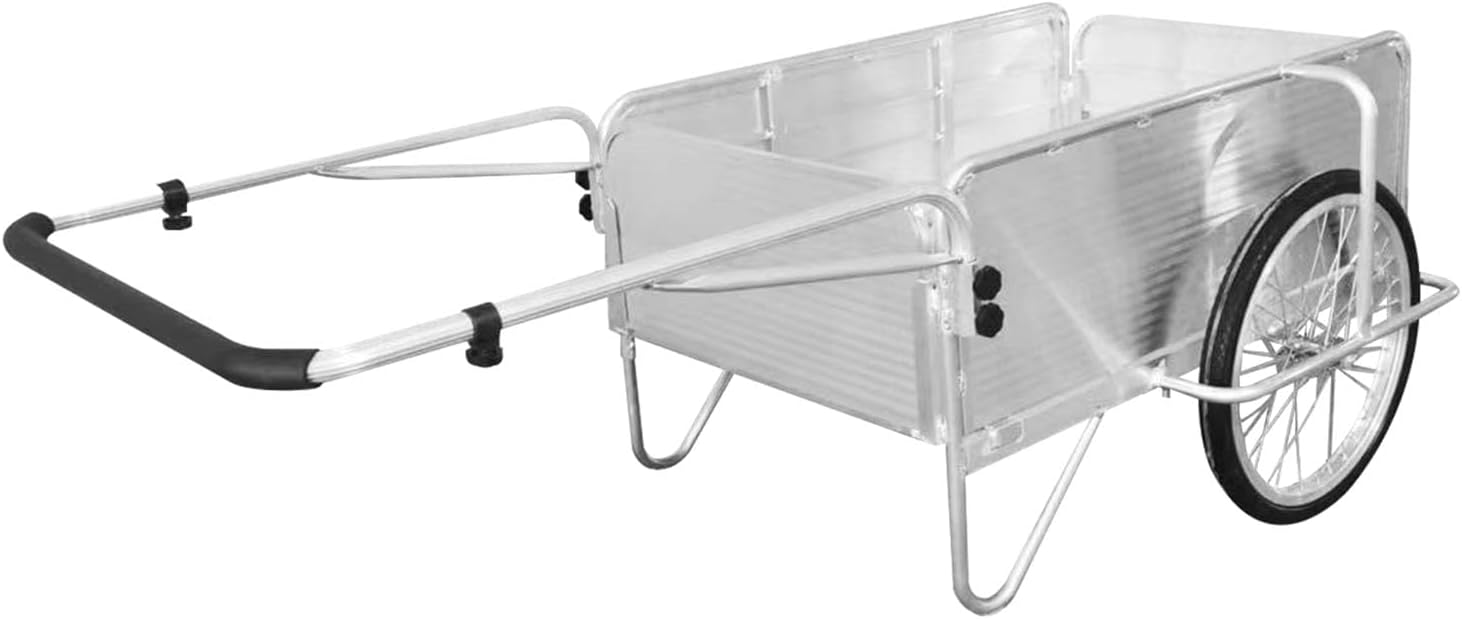 Amazon.co.jp: KoiFlow アルミ収穫台車 折りたたみ式 アルミリヤカー 手押し 運搬 配送 配達 ガーデニング 農作業 台車 荷車 収穫台車 キャリー コンパクト 運搬が ...