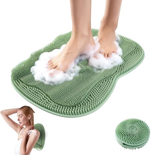 Amazon.com: EaTubano Bath Shower Foot Scrubber Mat - Silicone Shower ...