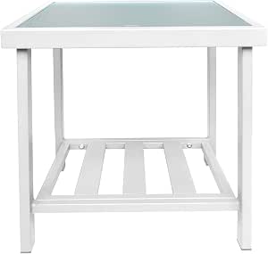 Amazon.com: Skypatio All-Weather Outdoor Coffee Table, Tempered Glass ...