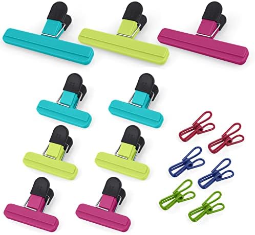 Amazon.com: AUAUY Chip Bag Clips, 12Pack Small Kitchen Clips for ...