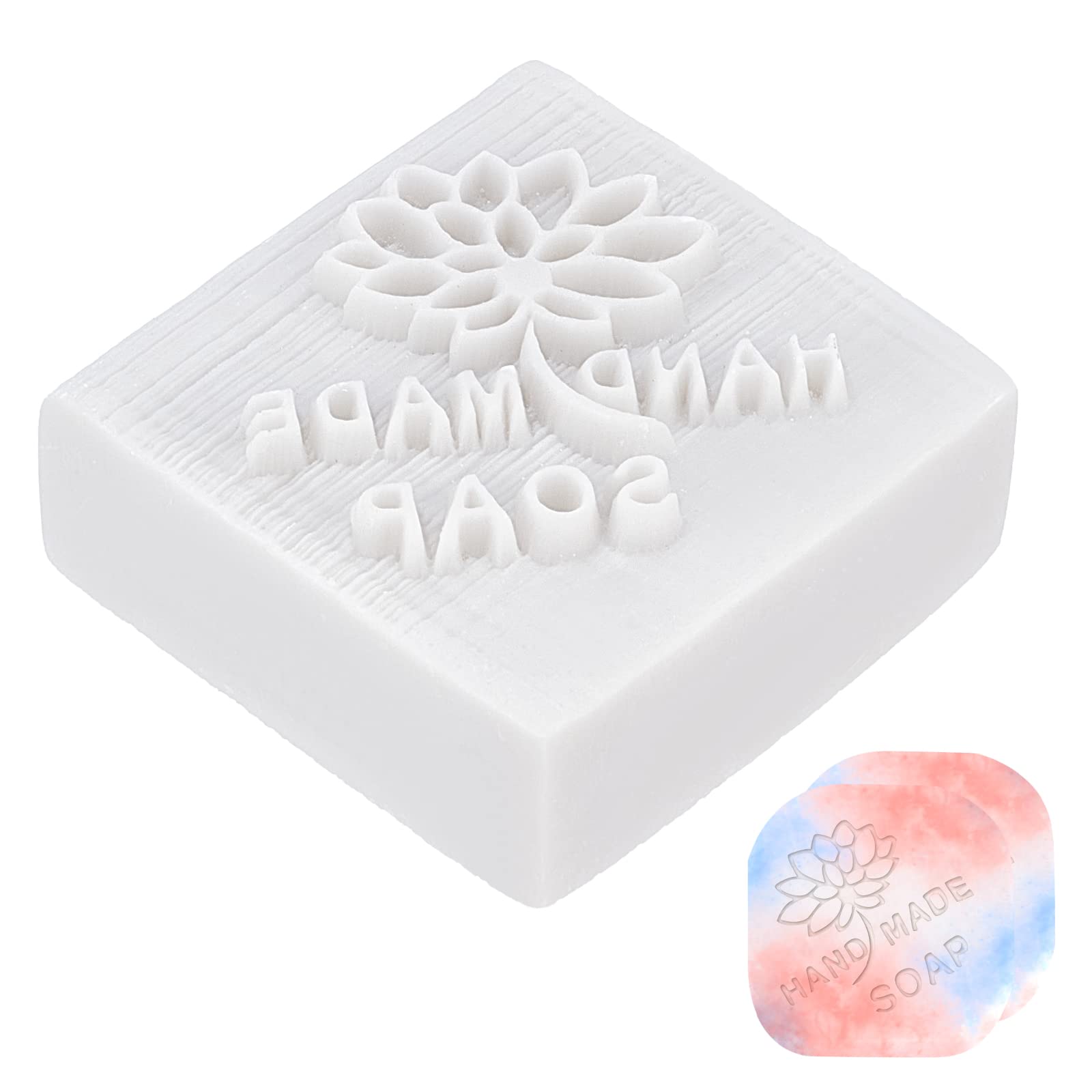 Amazon.com: CRASPIRE Handmade Soap Stamp Lotus Resin Soap Stamp Letter ...