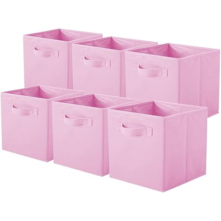 Zeller 32 x 32 x 32 cm Storage Box, Pink/Fleece : Amazon.co.uk: Home ...