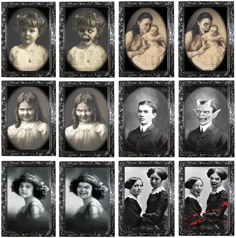 Amazon.com: Ioffersuper 14Pcs Haunted Pictures Gothic Mansion Portraits ...