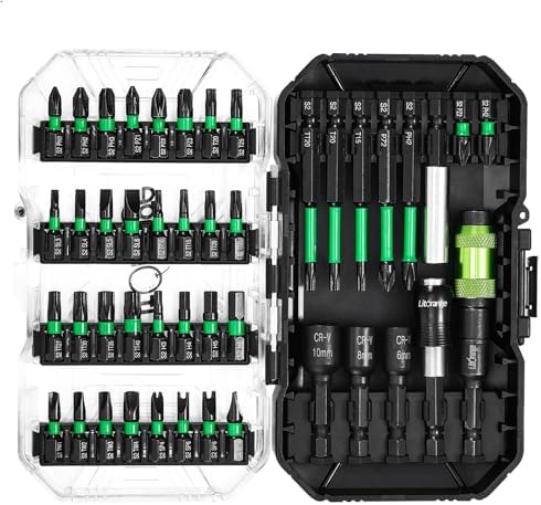 Litorange 45 Pcs Screwdriver Bit Set (PH-, PZ-, S-, H-, T-, TH-, TW-, U ...