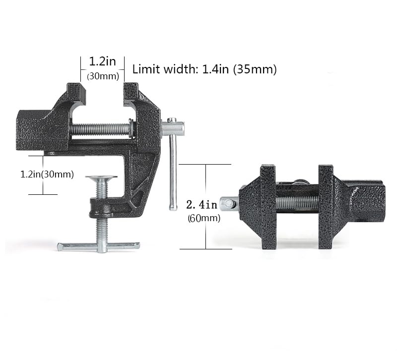 Snapklik.com : Mini Table Clamp, 2.4" Black, Small Bench Vice, Upgraded ...