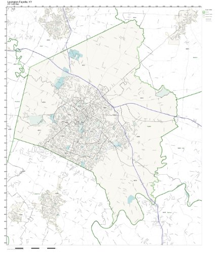 ZIP Code Wall Map of Lexington-Fayette, KY ZIP Code Map Laminated ...