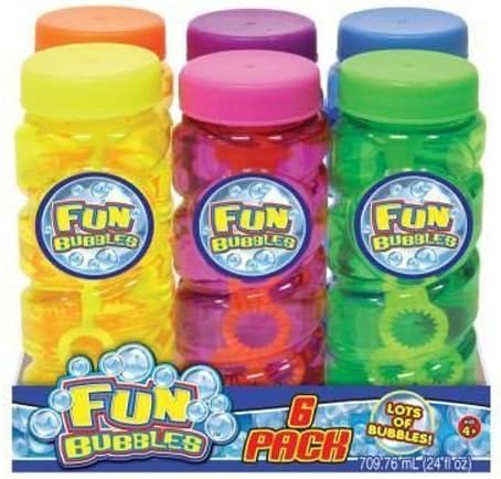 Amazon.com: JaRu Bubbles 4oz 6PK : Toys & Games