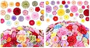 Amazon.com: 210 Pcs Mini Silk Flower Heads Small Fake Rose Daisy Faux ...
