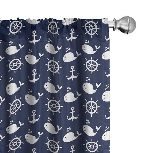 Nautical Window Treatment Ideas [anchors, whales, ocean]