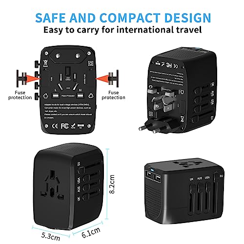 Snapklik.com : 2000W Travel Voltage Converter, Universal Travel Adapter ...