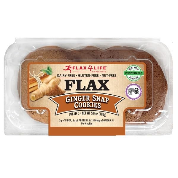 Amazon.com: Flax 4 Life, Ginger Snap Cookies, 5.6 Ounce : Grocery ...
