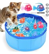 Amazon.com: Mity rain Cat Ball Pit with Balls Included, Interactive Cat ...