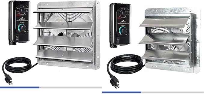 Amazon.com: iLiving 16" & 12" Wall Mounted Shutter Exhaust Fans ...