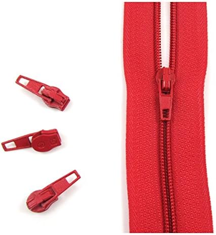 Beads4Crafts 10 METRES + 20 Sliders No.3 Continuous Zip with AUTO Lock ...