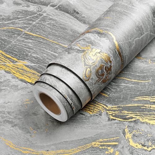 LACHEERY 36"x160" Grey Marble Contact Paper for Countertops Waterproof ...