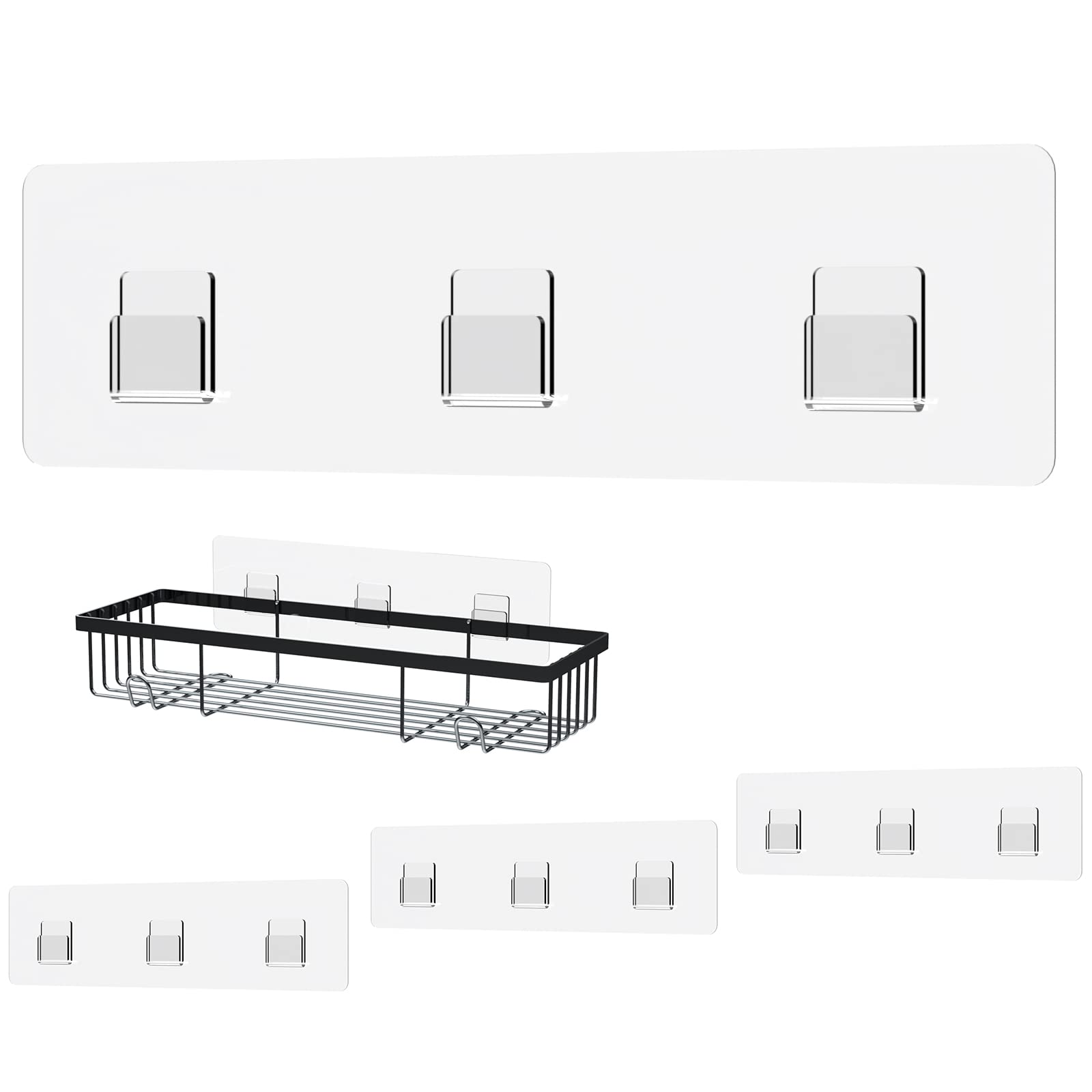 Amazon.com: Jovware Shower Caddy Adhesive Replacement Sticker Flat Hook ...