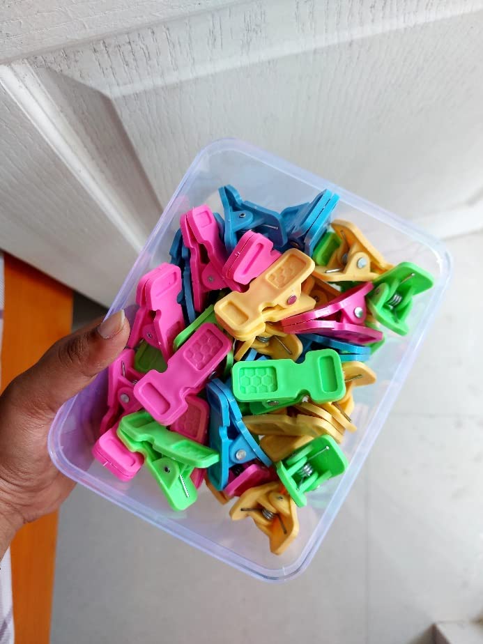 WEWEL® Rainbow Heavy Quality Rust Free Plastic Clothes Pegs: Clips for ...