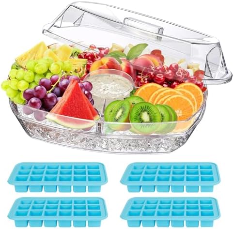 Amazon.com | Premium Chilled Serving Tray for Parties - 15" Ice Chilled ...