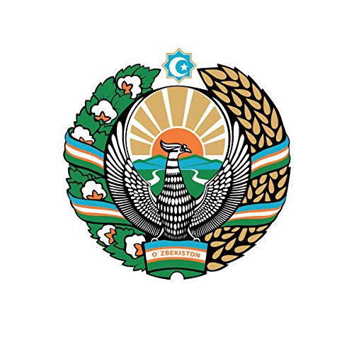 Amazon.com: EW Designs Uzbek Emblem Sticker Decal Vinyl Uzbekistan Flag ...
