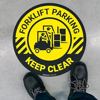 Amazon.com: Sigo Signs, Forklift Parking Keep Clear 10x10 inches, Floor ...